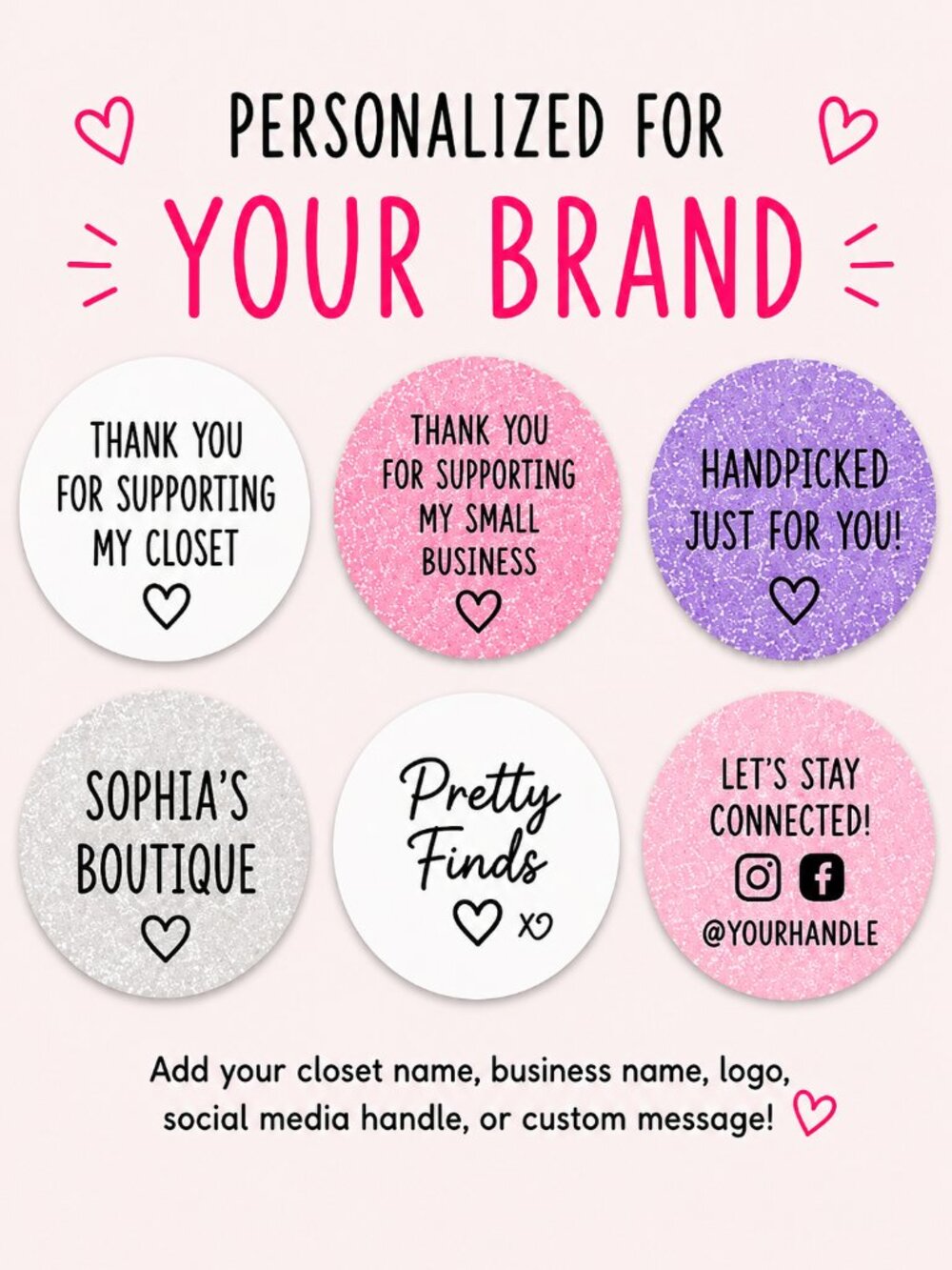 Other | 5 Pcs Custom Thank You Stickers | Poshmark
